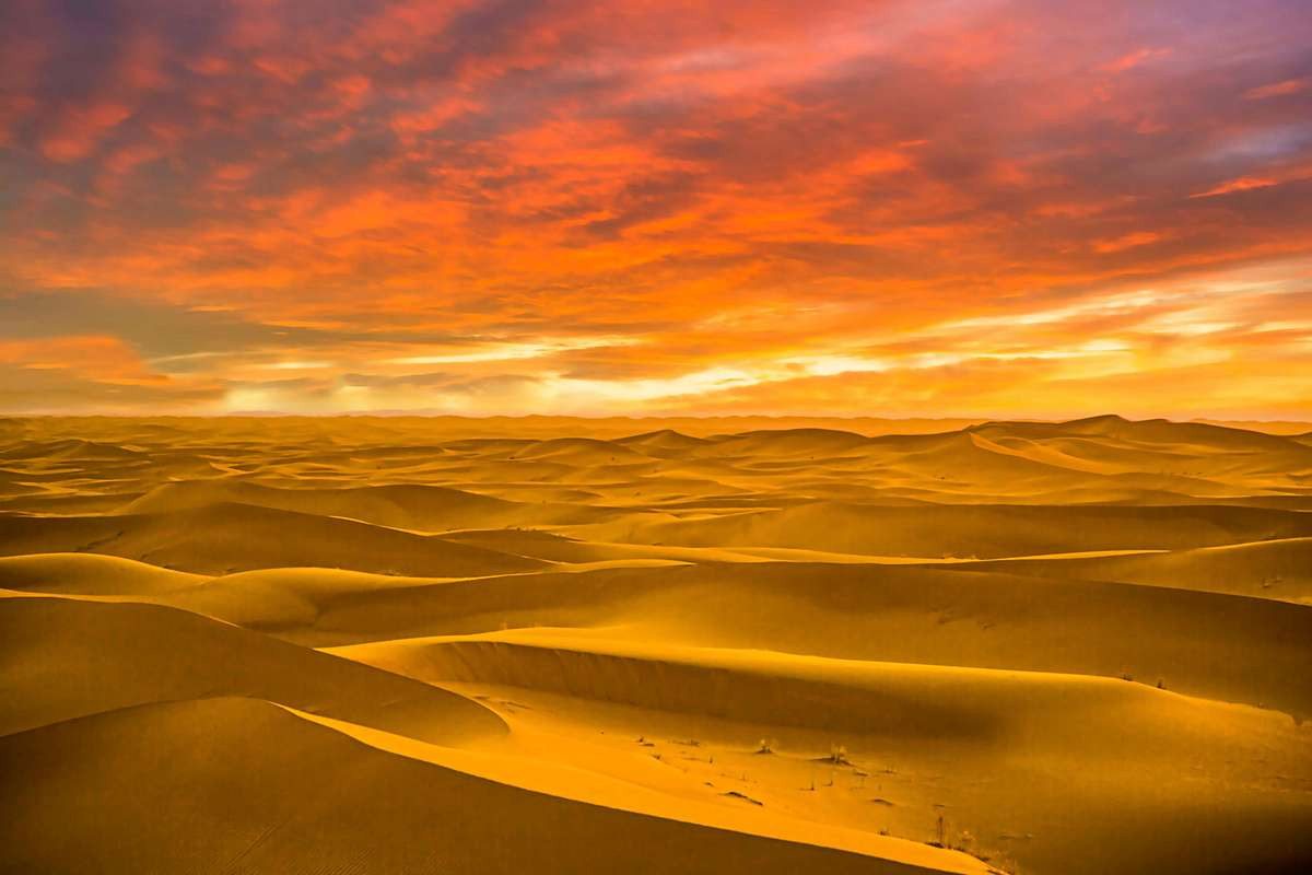 Breathtaking Sunset Views from a Sahara Desert Sand Dune